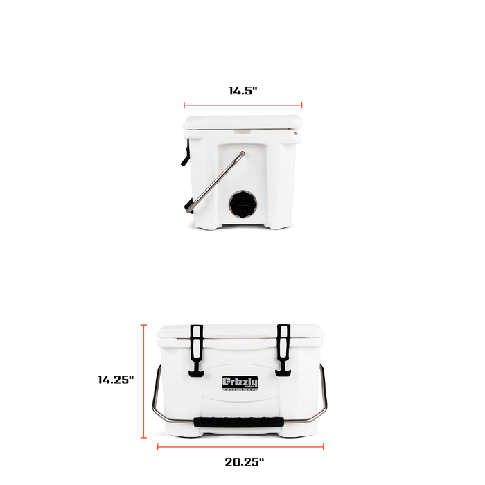 COURAGEOUSLY CONSERVATIVE SILHOUETTE - Grizzly 20 White – Grizzly Coolers